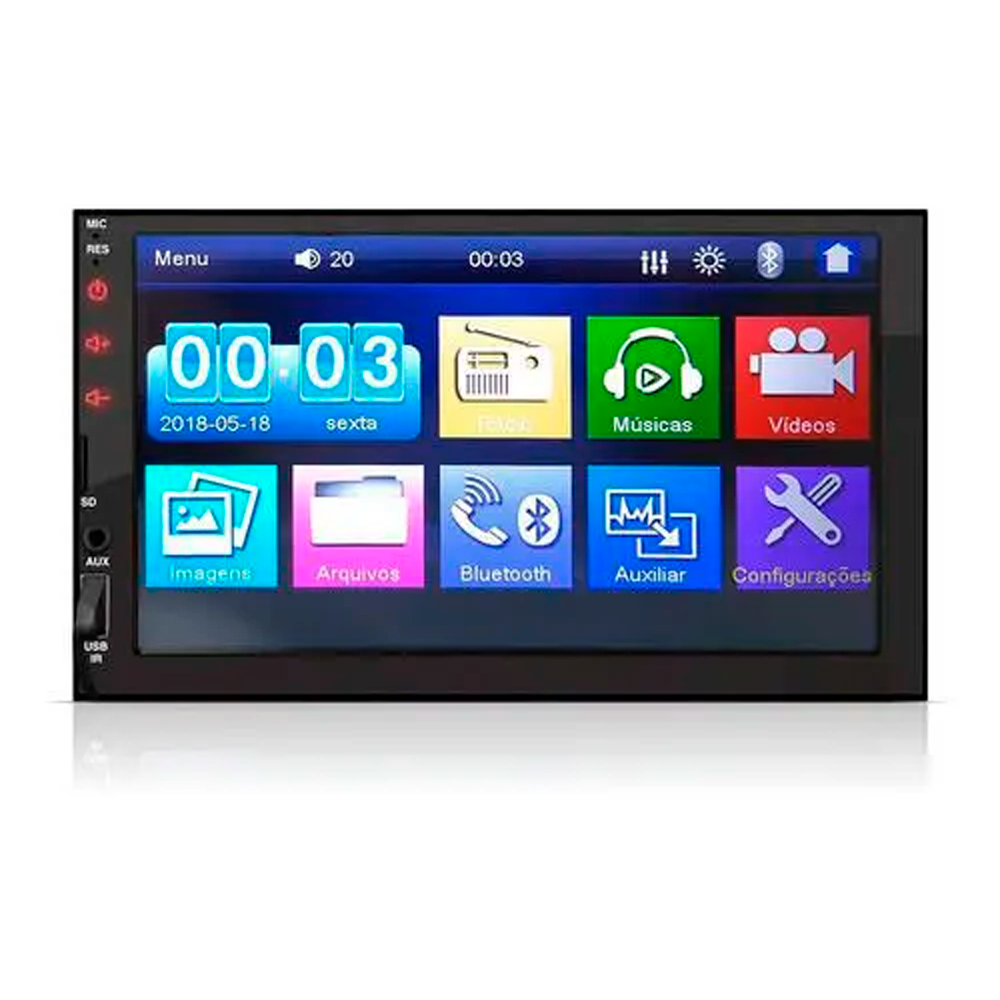 CENTRAL MULTIMÍDIA MP5 TOUCH C/CONTROLE KRC2100 KX3