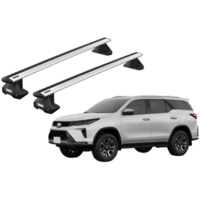 RACK DE TETO TOYOTA SW4 2016 A 2025 THULE WINGBAR EVO PRATA